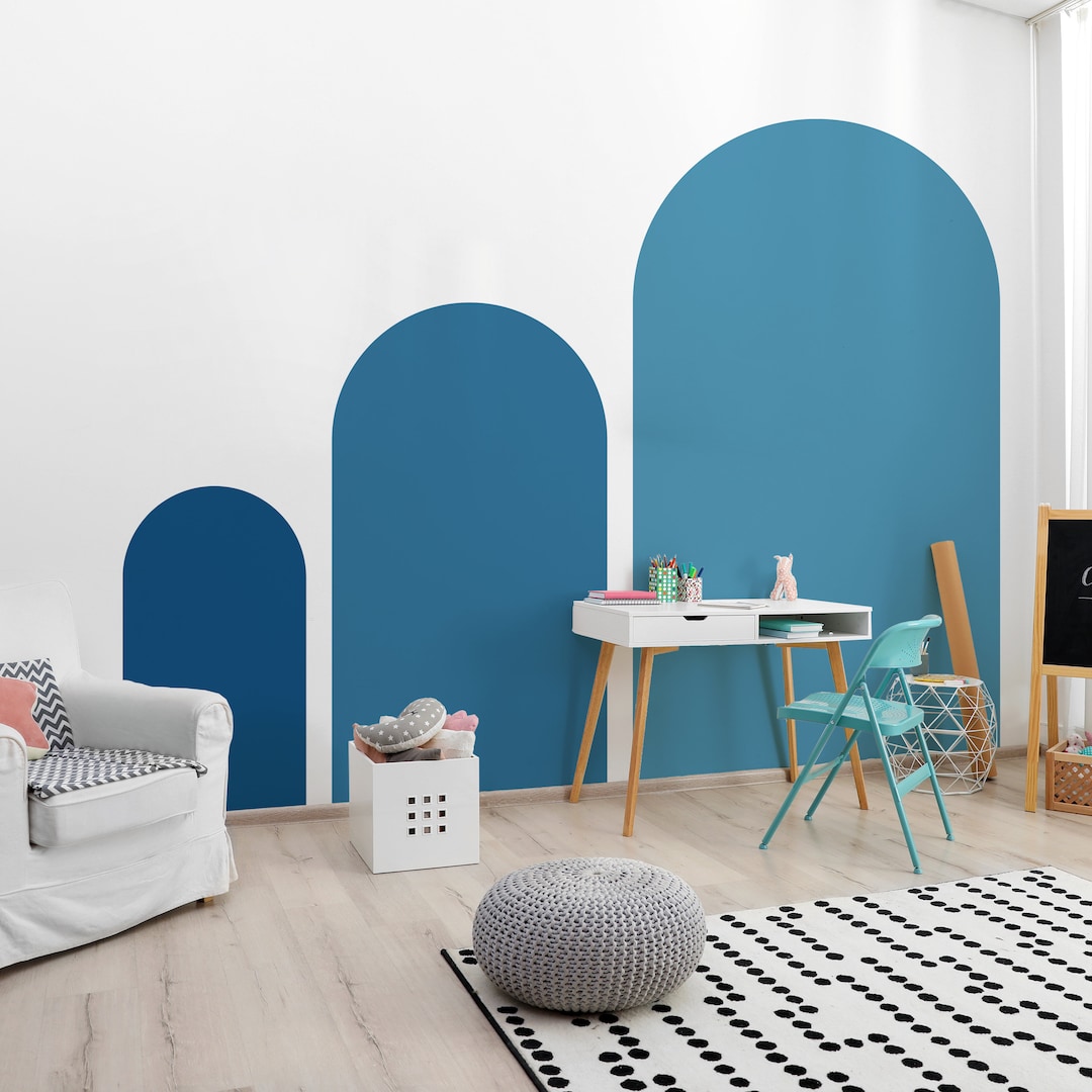 Modern Arch Wall Decal, Minimalistic Colored Arch Decal for Bed or Crib ...