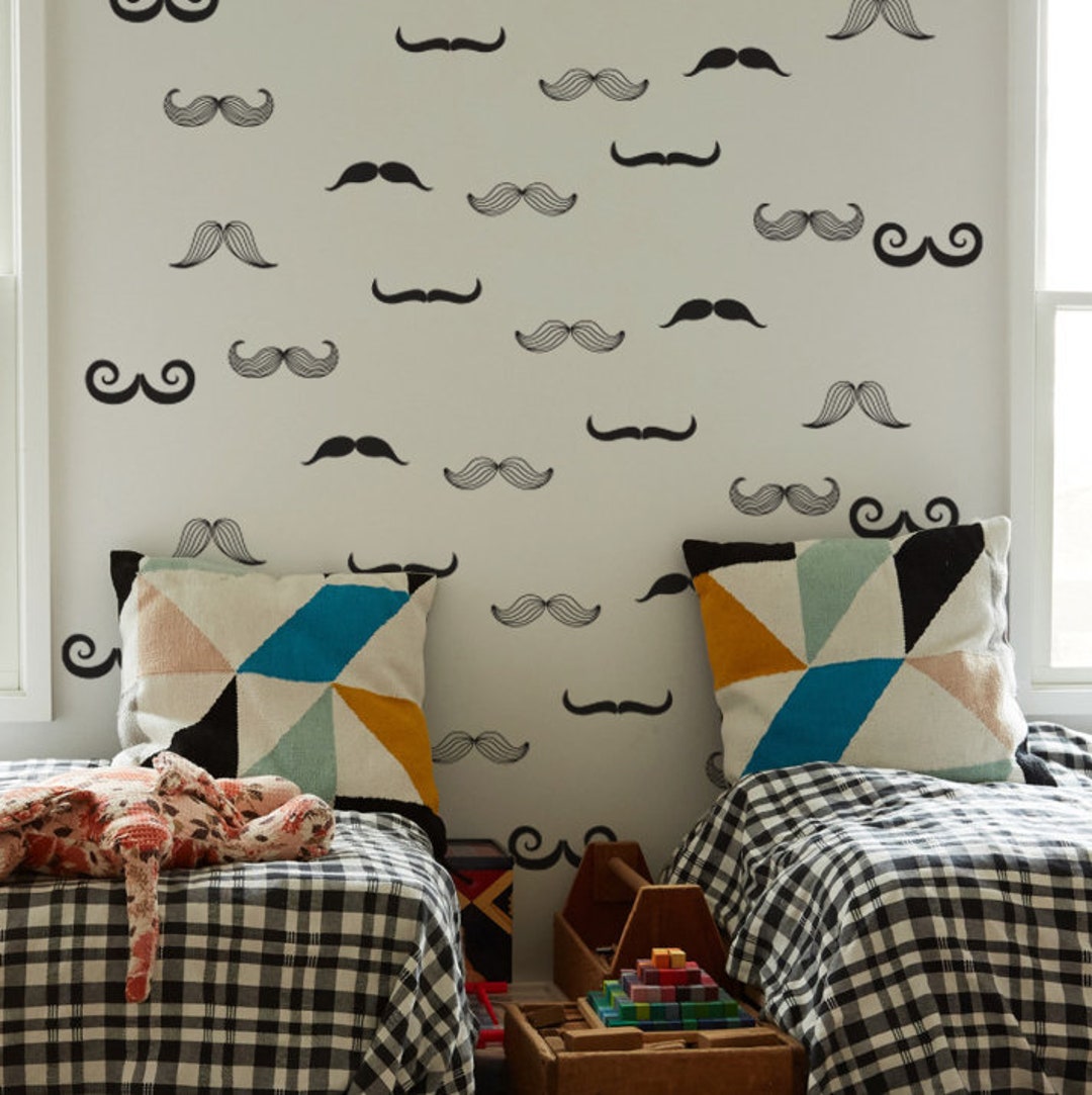 Mustache Wall Decal Stickers | Mustaches | Barber Shop | Kids Room ...