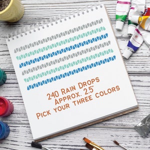 MOD Rain Drops Wall Decal Set Colorful Rain Drops Murals Decoupage ...