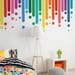 Rainbow Equalizer Wall Decal, Colorful Sound Wave Wall Sticker, Modern ...