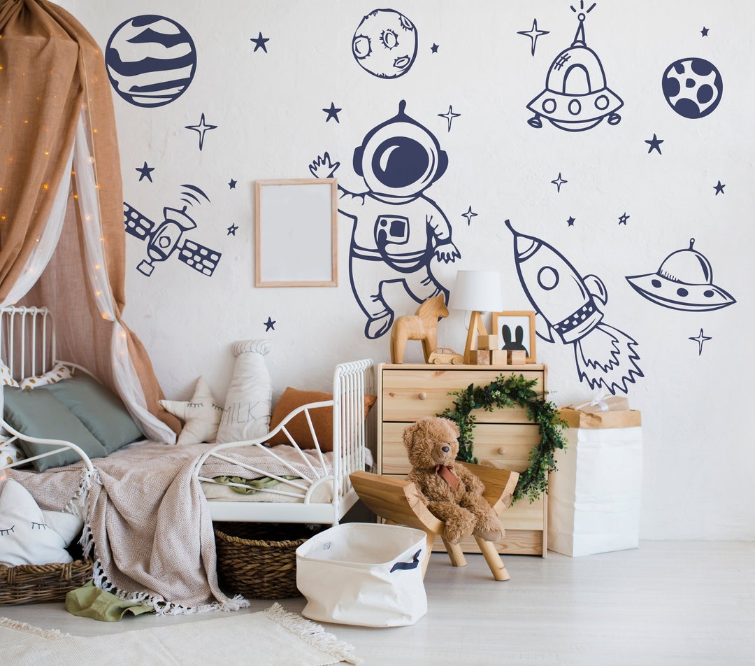 Out of This World Wall Decal Sticker Set | Space Objects Removable Wall ...