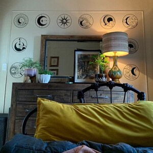 Mystical Sun Moon Wall Decals Celestial Elements Wall Decals | Etsy