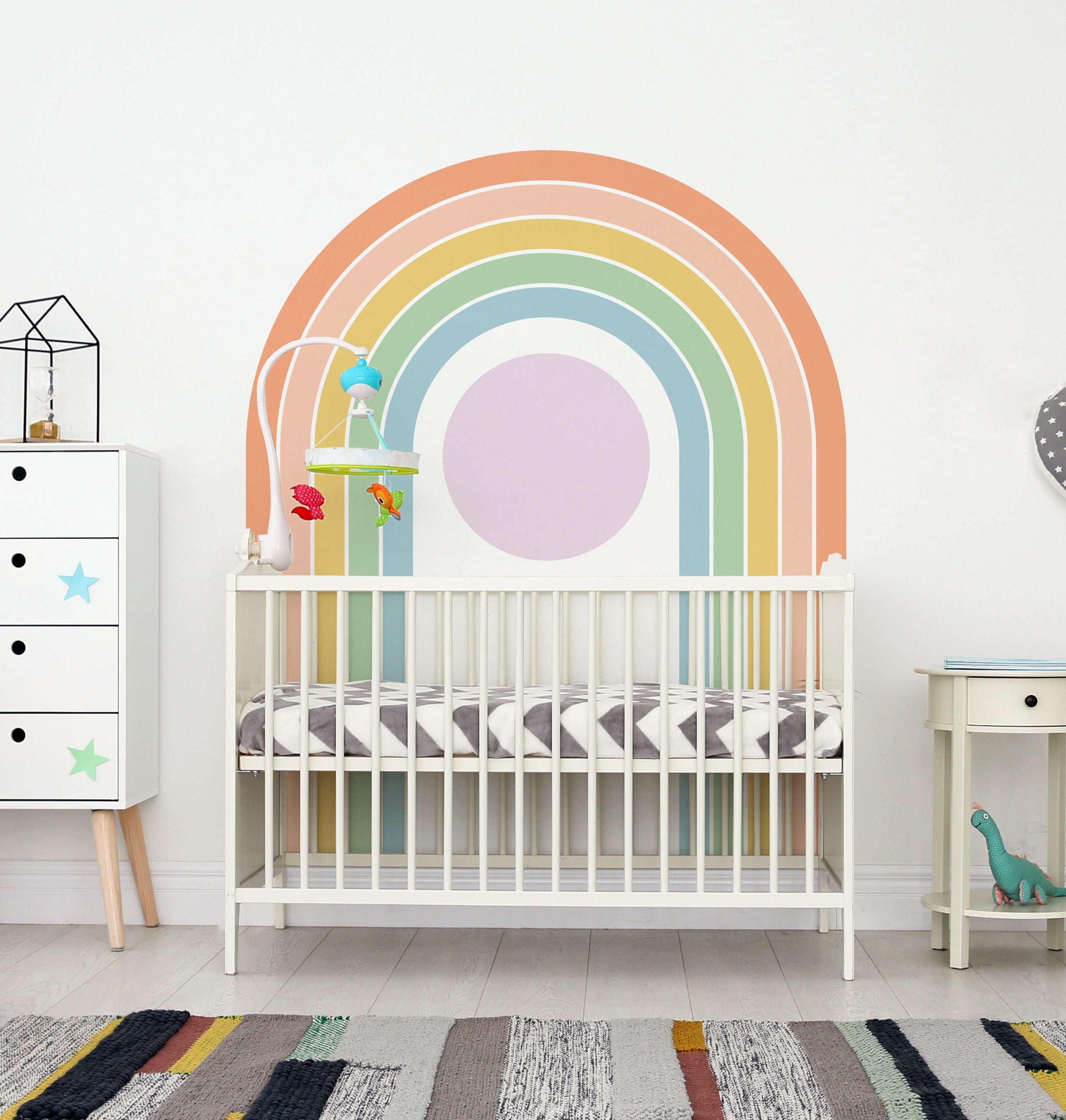 Rainbow Wall Decals Large Rainbow Wall Sticker Boho - Etsy