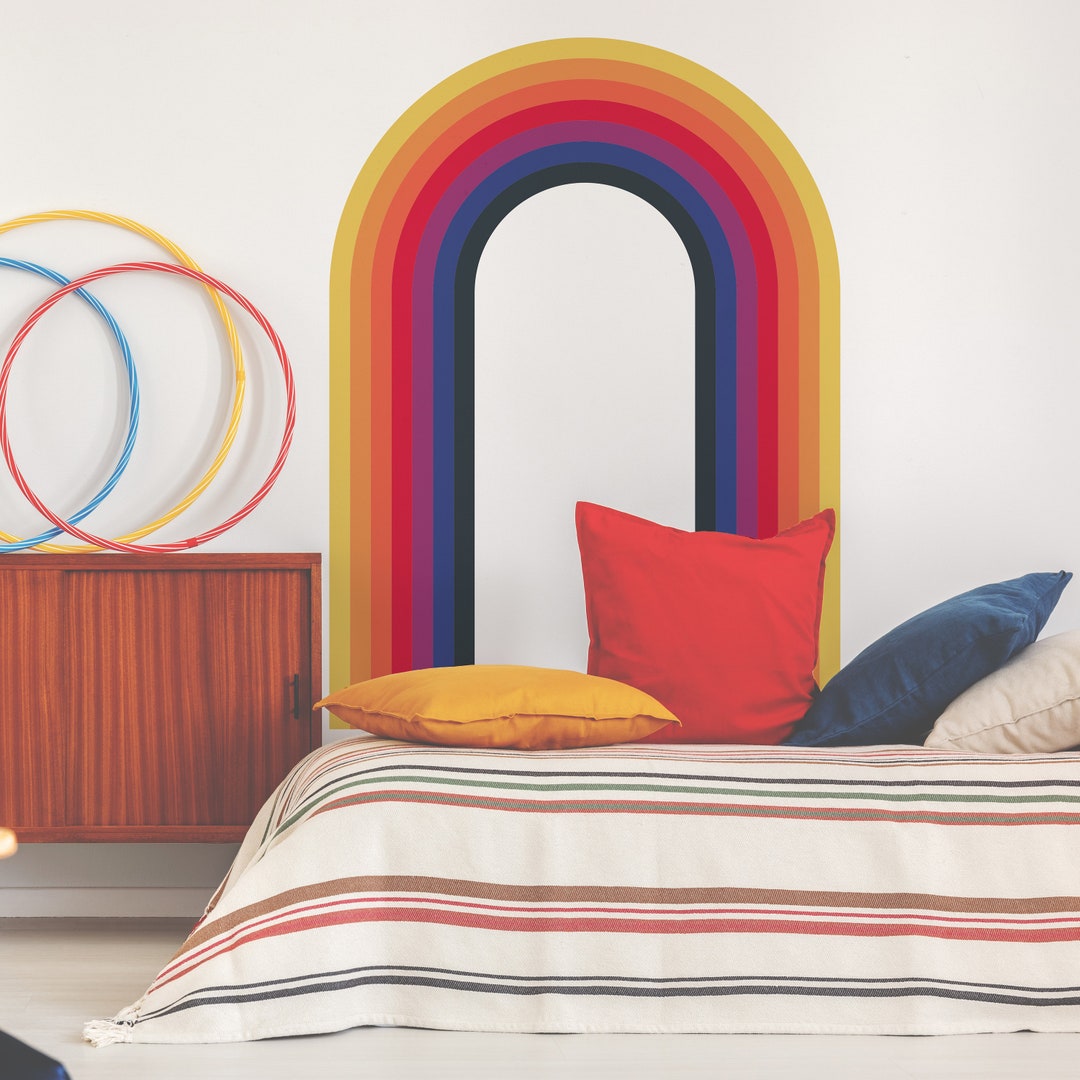 Rainbow Wall Decals Removeable Sticker - Large Rainbow Wall Sticker ...