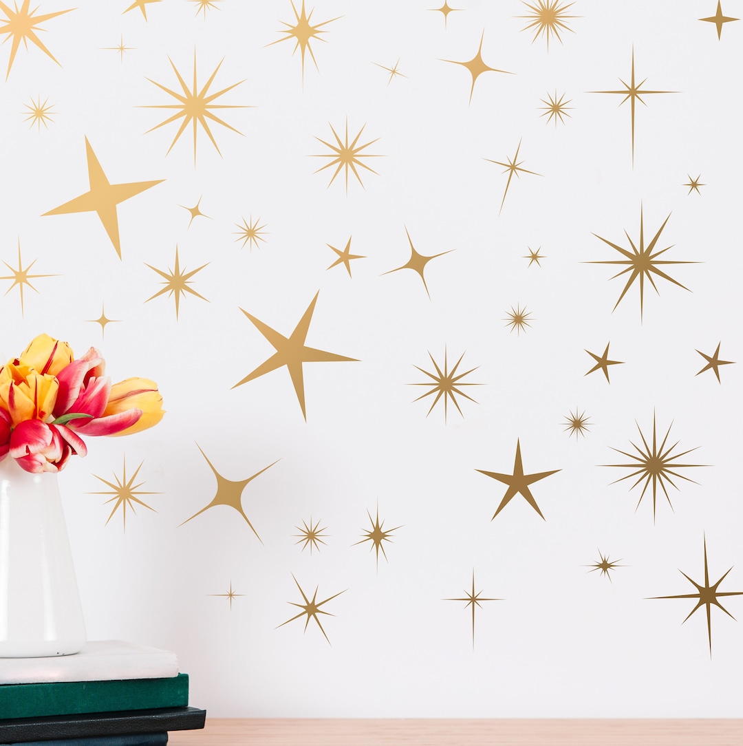 Stars Wall Decals | Gold Silver or Black Wall Decals | Star Stickers ...