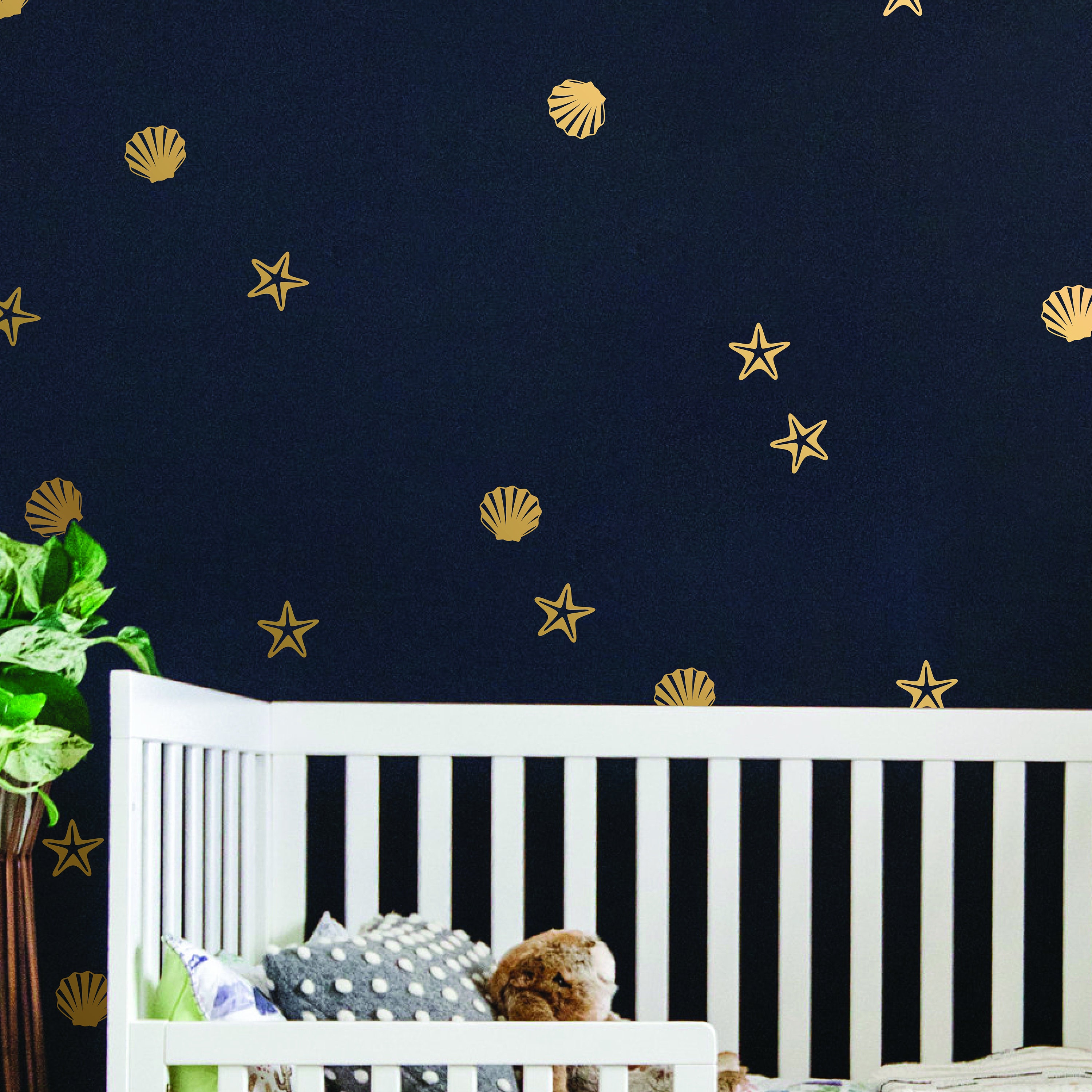 Sea Shell Wall Decals Scallop Shell Wall Decals Starfish - Etsy