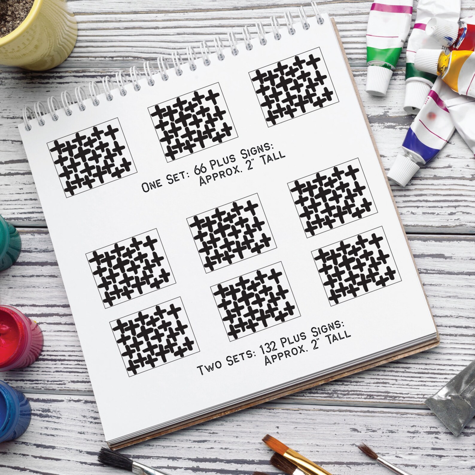 Plus Sign Vinyl Wall Decals Stickers Plus Sign Hand Drawn | Etsy