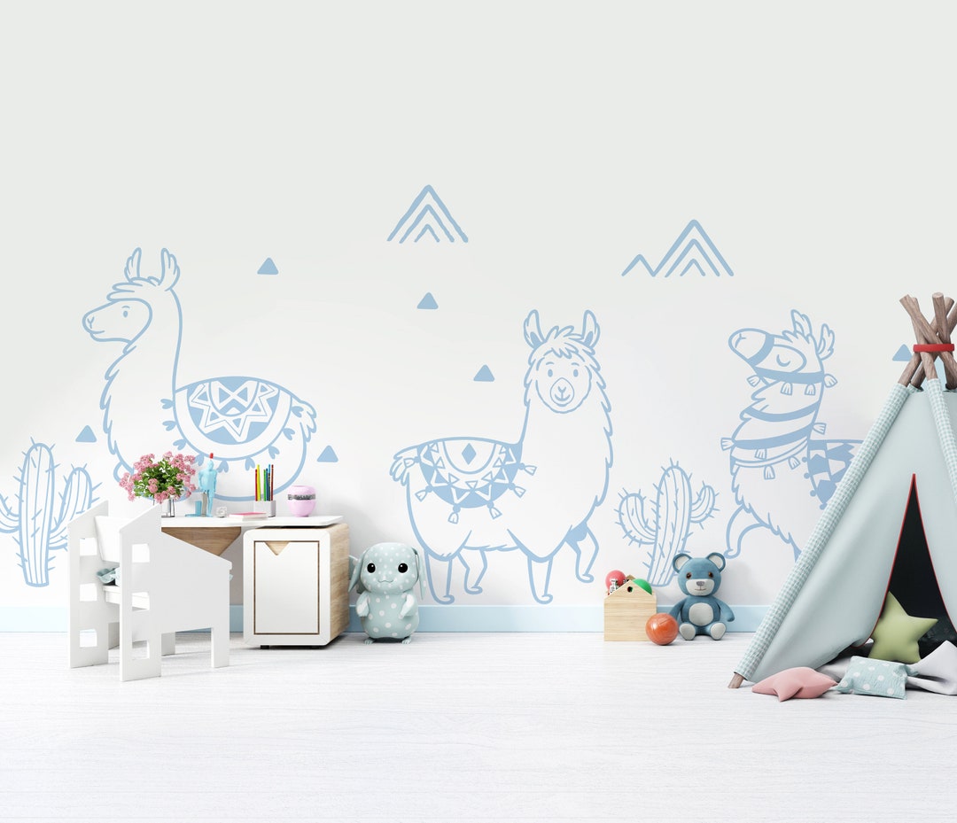 Llama Joy Wall Decal Set | His Hers Unisex Vinyl Wall Decals | Jumbo ...