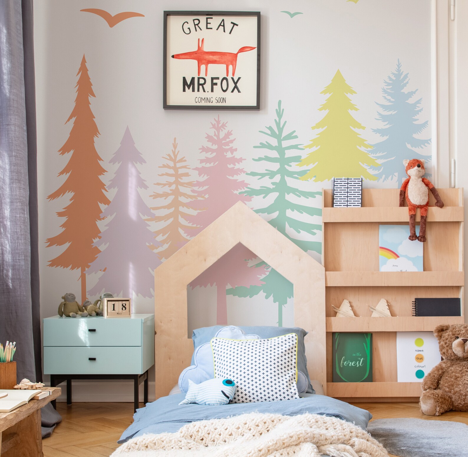 Tree Wall Decals Forest Decals Woodland Nursery Decor - Etsy