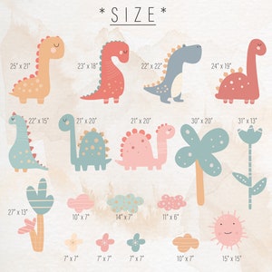 Dino Delight Wall Decals, Adorable Dinosaur Stickers for Playful Kids ...