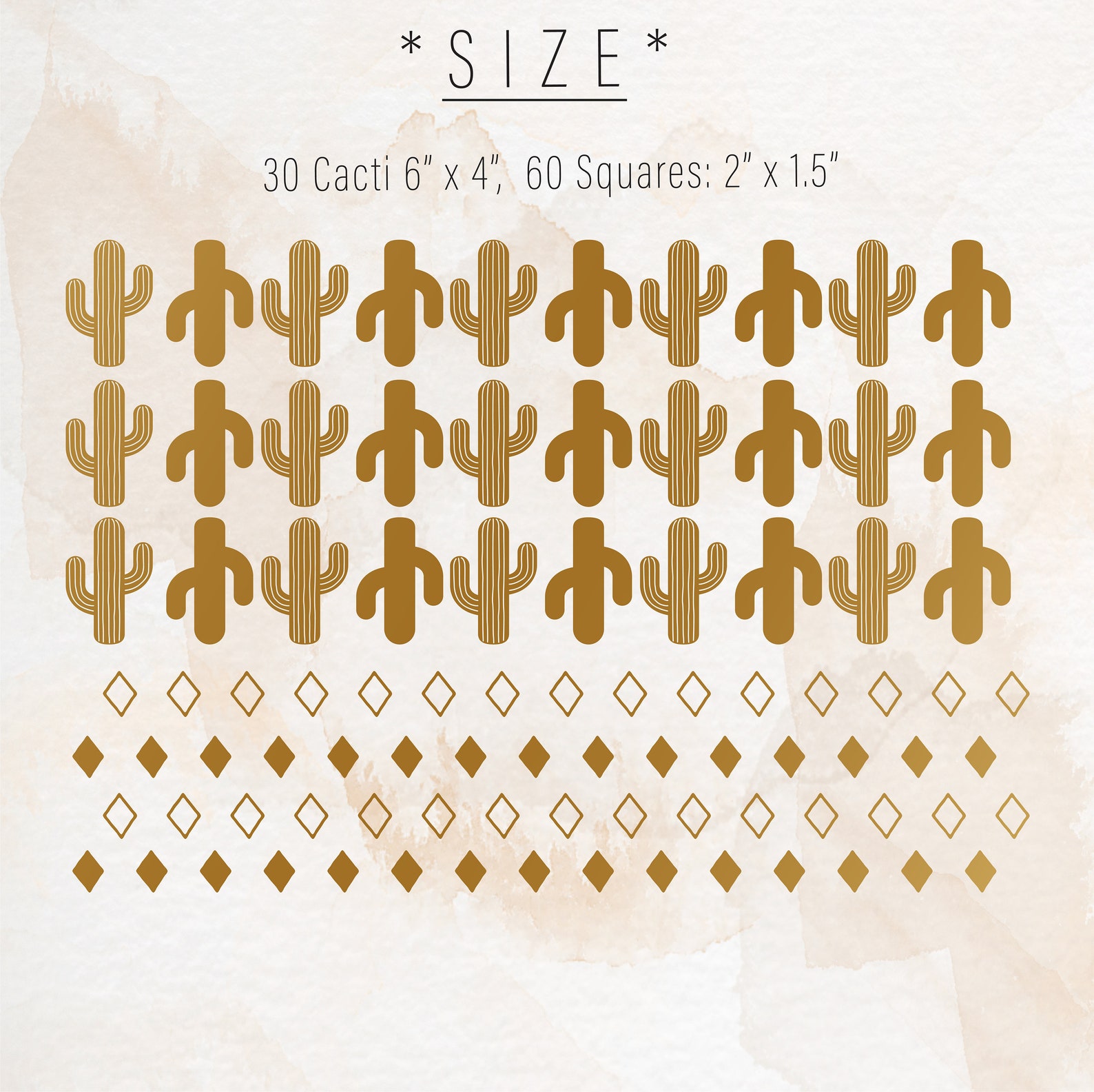 Cactus Wall Decals Southwestern Desert Stickers Home Decor Office Decor ...