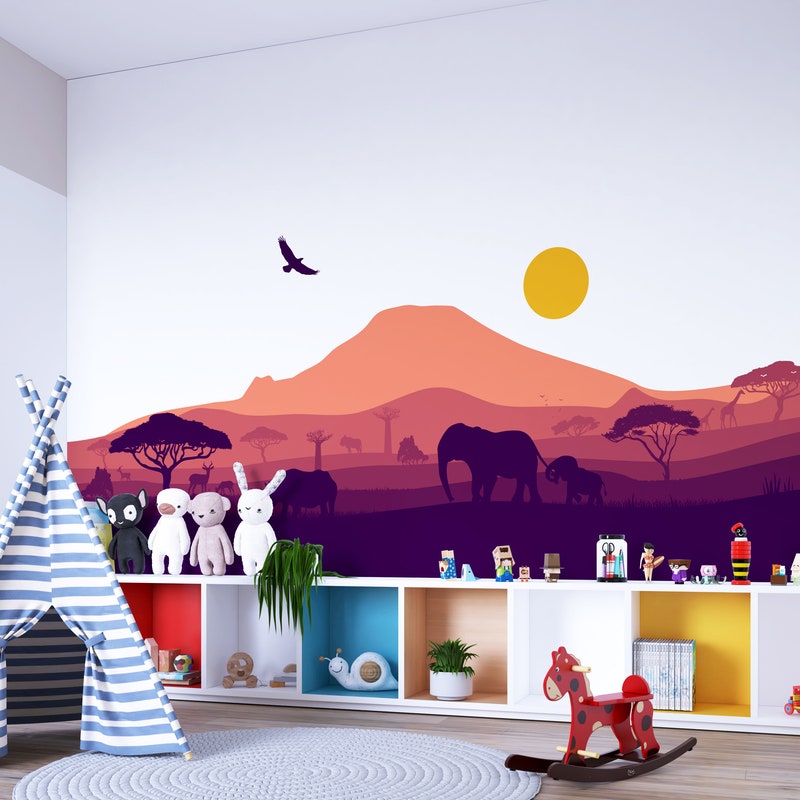 Safari Mural - Etsy