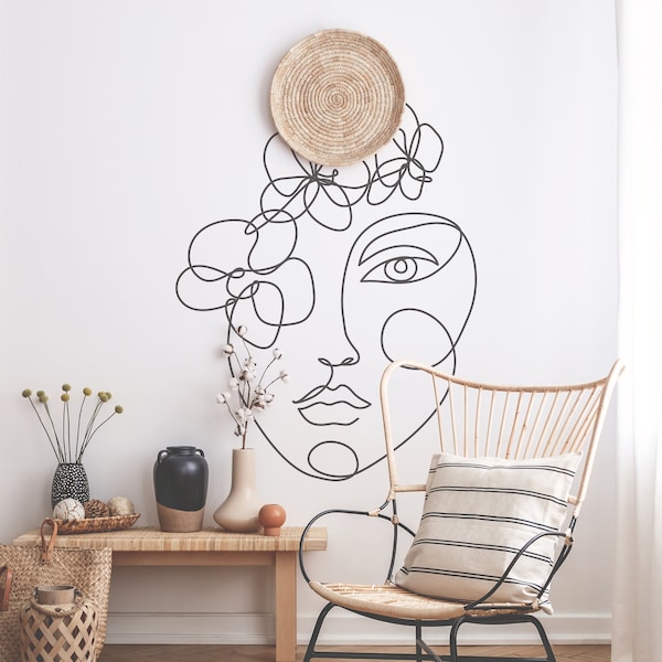 Line Drawing Wall Mural - Etsy