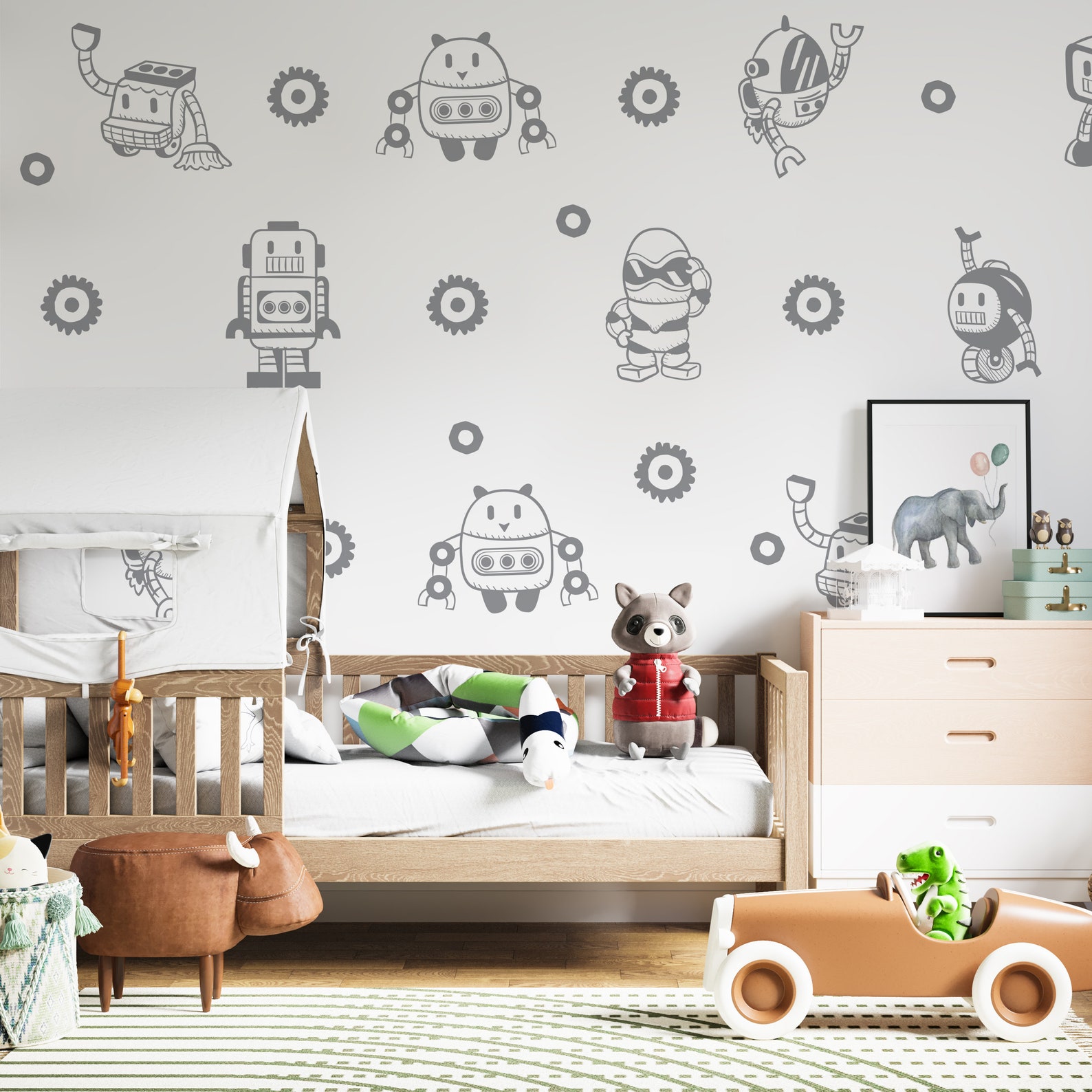 Large Collection of Robot Wall Decals | Robot Wall Art | Rocket Wall ...