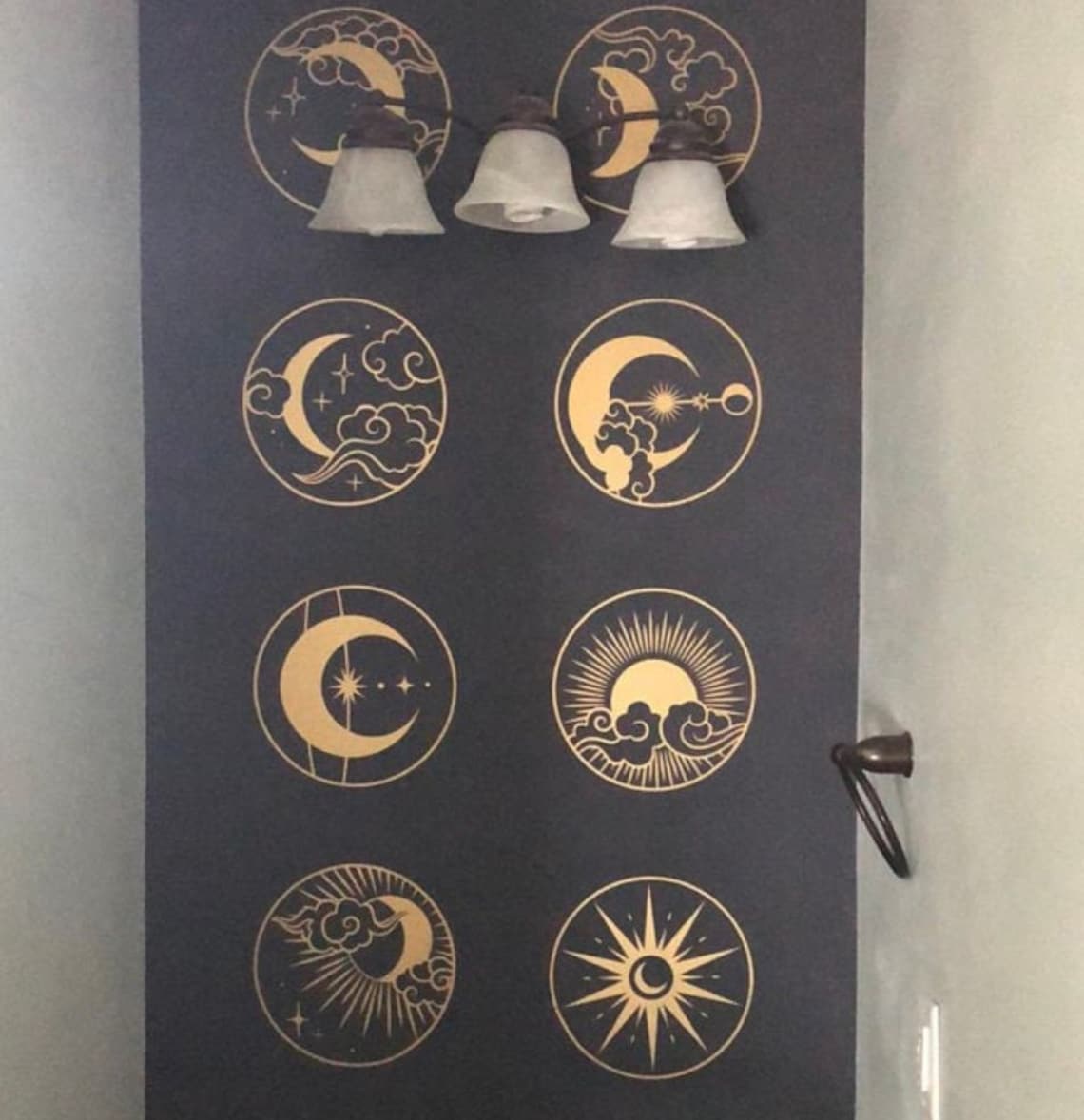Mystical Sun Moon Wall Decals Celestial Elements Wall Decals - Etsy