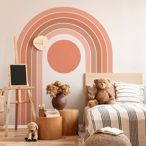 Large Rainbow Wall Decal Boho Rainbow Sticker Rainbow Decor - Etsy