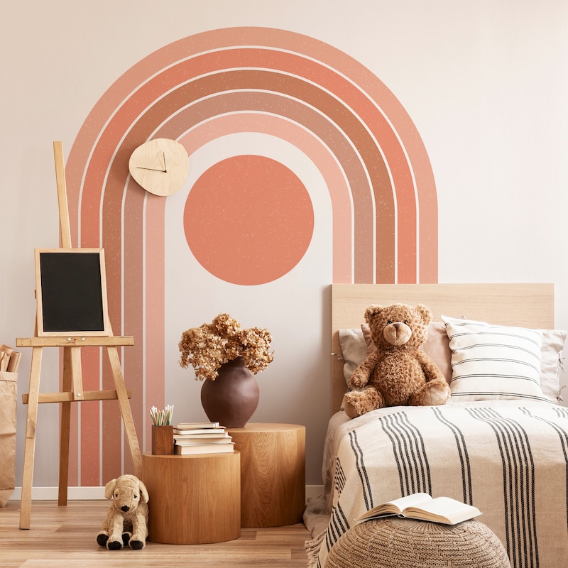 Boho Rainbow Wall Decal - Etsy