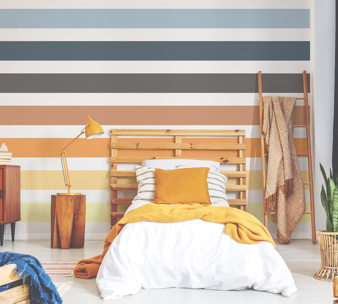 Giant Rainbow Stripes Wall Decals, Rainbow Wall Decal, Nursery Room ...