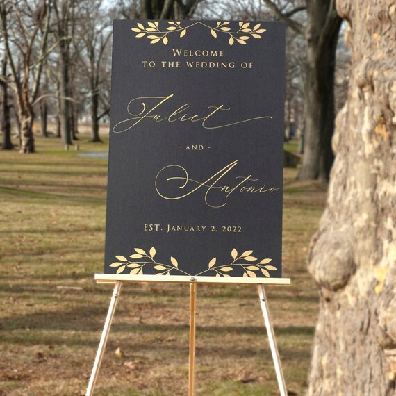 Wedding Day Welcome Sign Events Welcome Signage and Decorations Custom ...