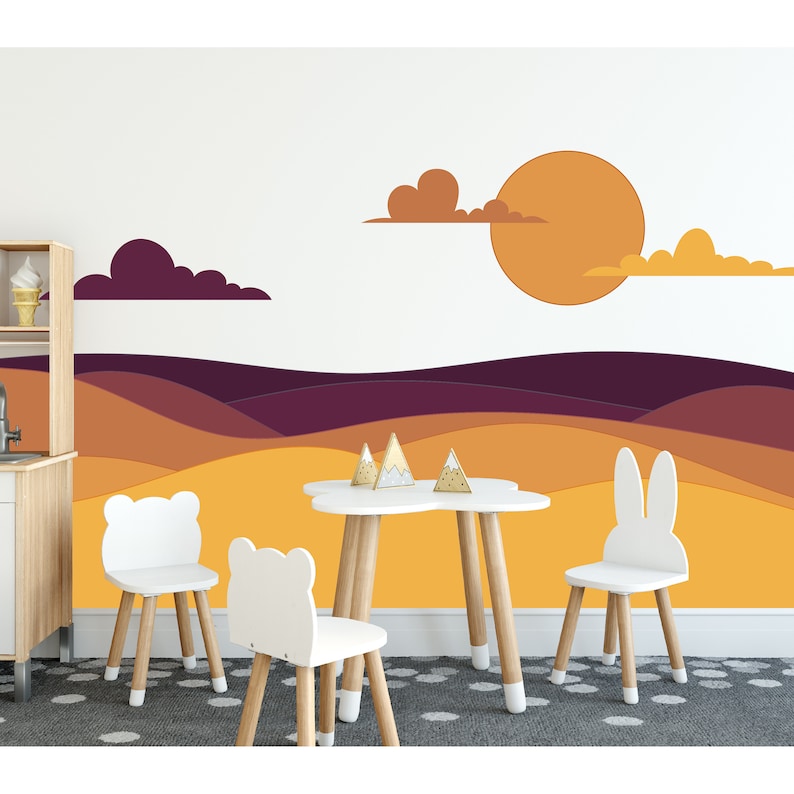 Rolling Hills Wall Decals | Desert | Mountains Nursery Decor | Nursery ...