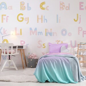 Cute Alphabet Wall Decals, Educational Stickers for Playful Wall ...