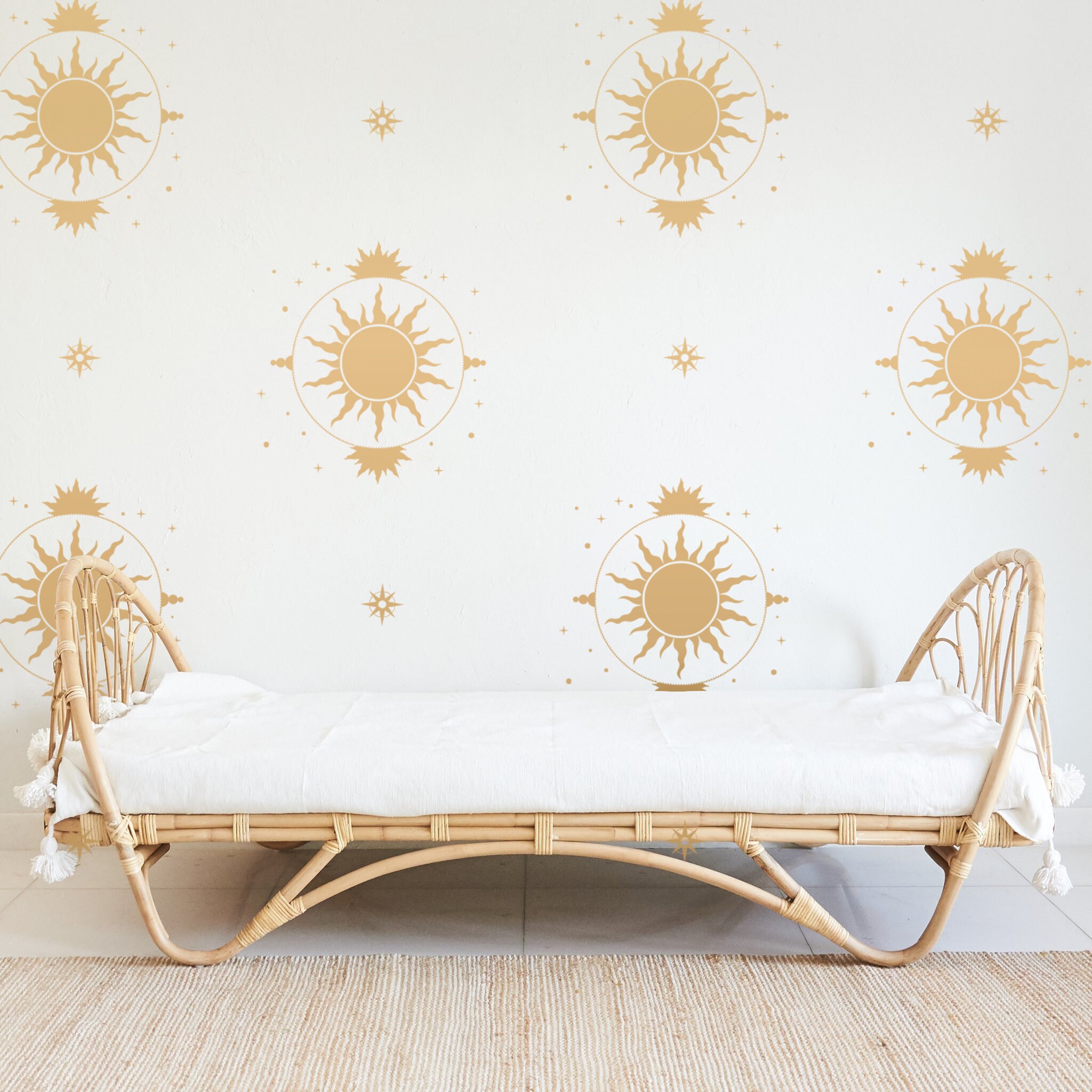 Mystical Sun Moon Wall Decals Celestial Elements Wall Decals | Etsy