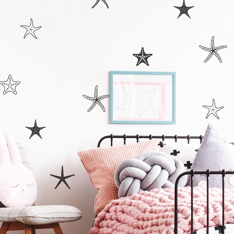 Sea Shell Wall Decals | Starfish Wall Decals | Shell Vinyl Stickers ...