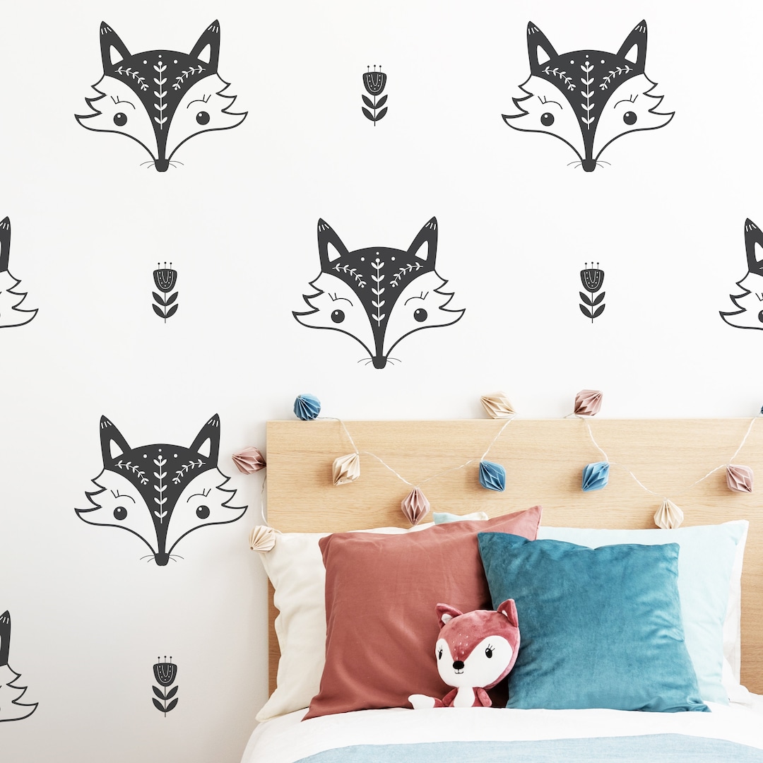 Fox Wall Decals | Nursery Art Fox | Fox Vinyl Decals Stickers ...