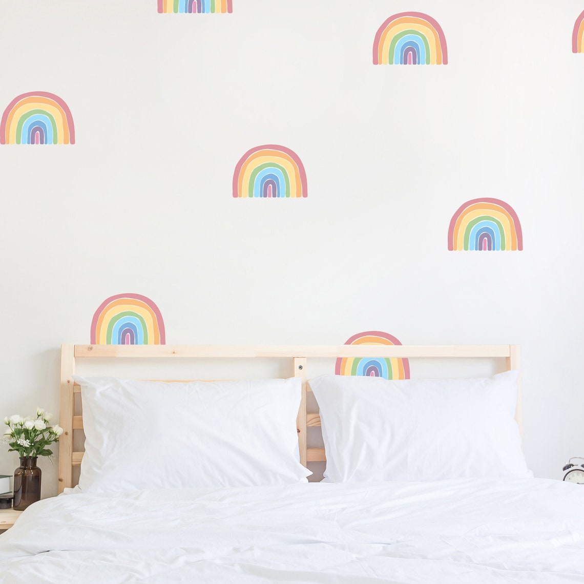 Pastel Rainbow Wall Decals Pastel Nursery Wall Décor Sorbet - Etsy