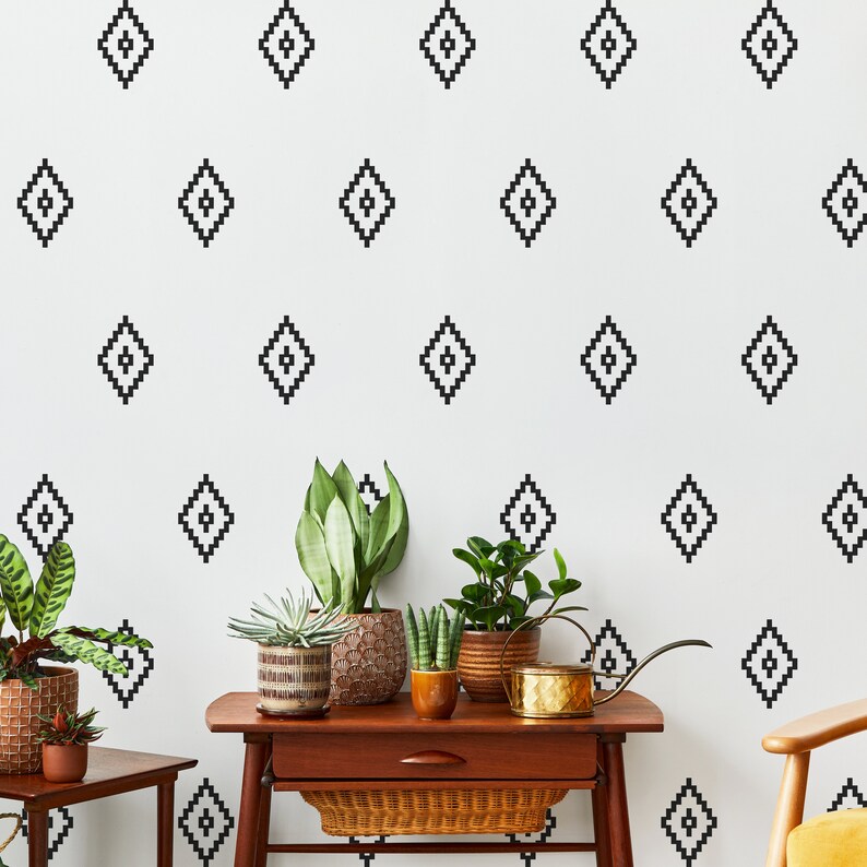Bohemian Tribal Pattern Wall Decals, Boho Tribal Wall Stickers ...