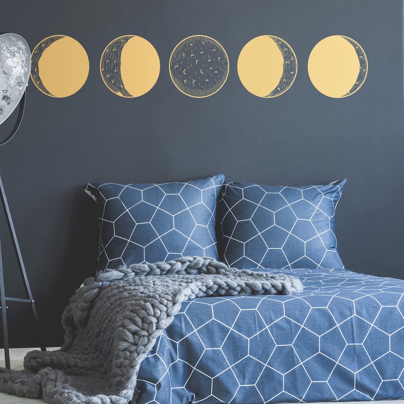 Moon Phases Wall Decals Sun Decals Moon Phases Decor - Etsy