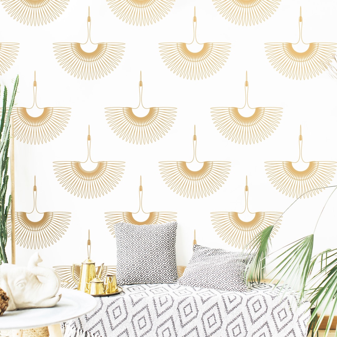 Flying Cranes Wall Decals – Set of 16 Vinyl Stickers, Elegant Crane ...