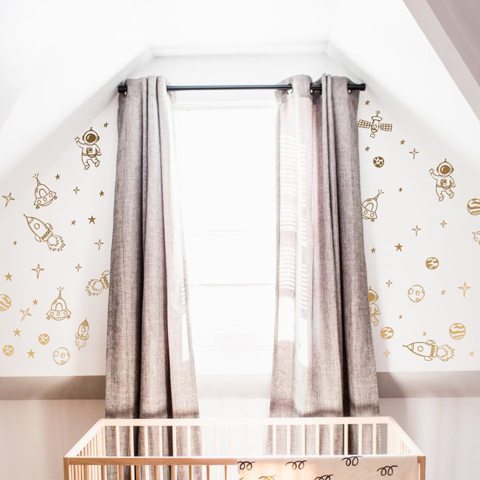 Out of This World Wall Decal Set Space Objects Space Ship - Etsy