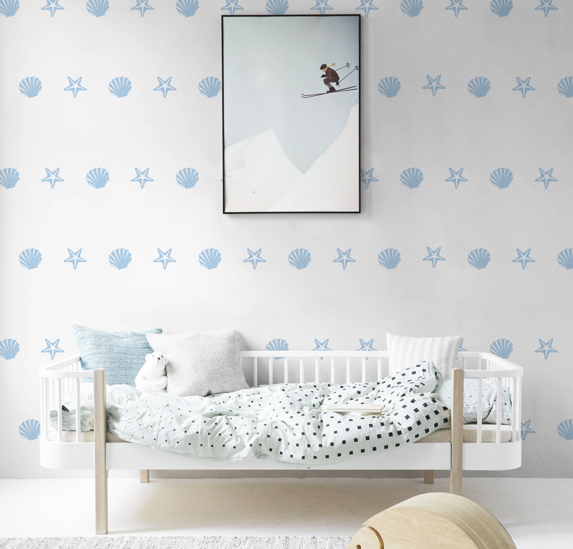 Sea Shell Wall Decals Scallop Shell Wall Decals Starfish | Etsy