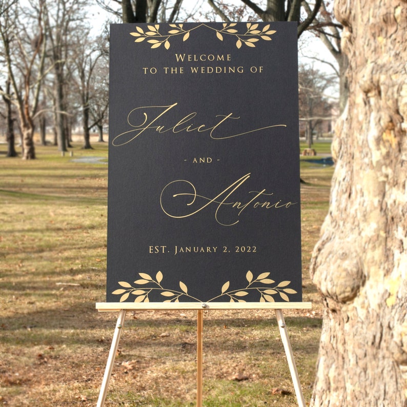 Wedding Day Welcome Sign Events Welcome Signage and Decorations Custom ...