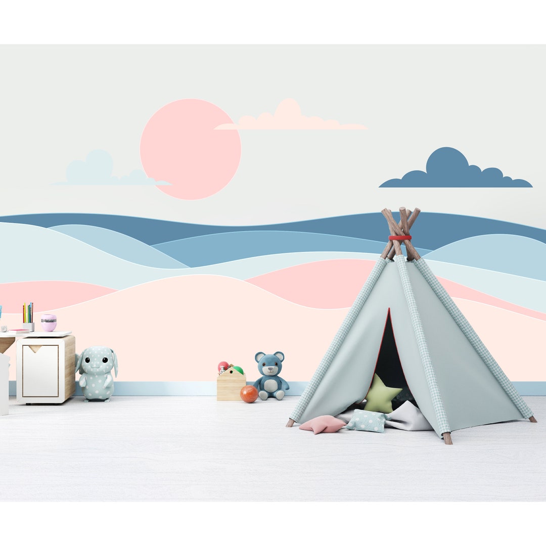 Rolling Hills Wall Decals | Desert | Mountains Nursery Decor | Nursery ...