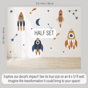 Large Space Objects Wall Decal Sticker Set, Out of Space Wall Sticker ...