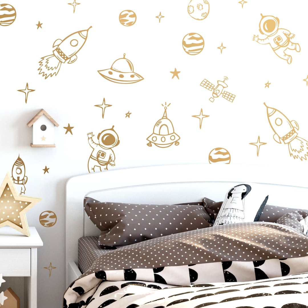 Out of This World Wall Decal Set | Space Objects Space Ship Rocket ...