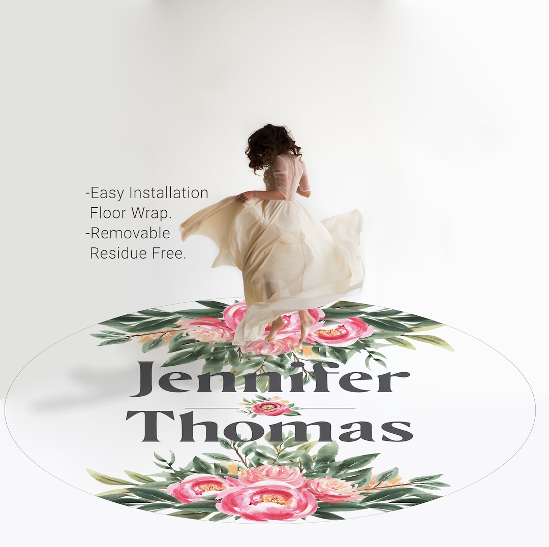 Personalized Wedding Dance Floor Decal – Custom Vinyl Wrap, Removable ...
