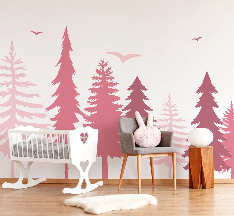 Tree Wall Decals Forest Decals Woodland Nursery Decor - Etsy