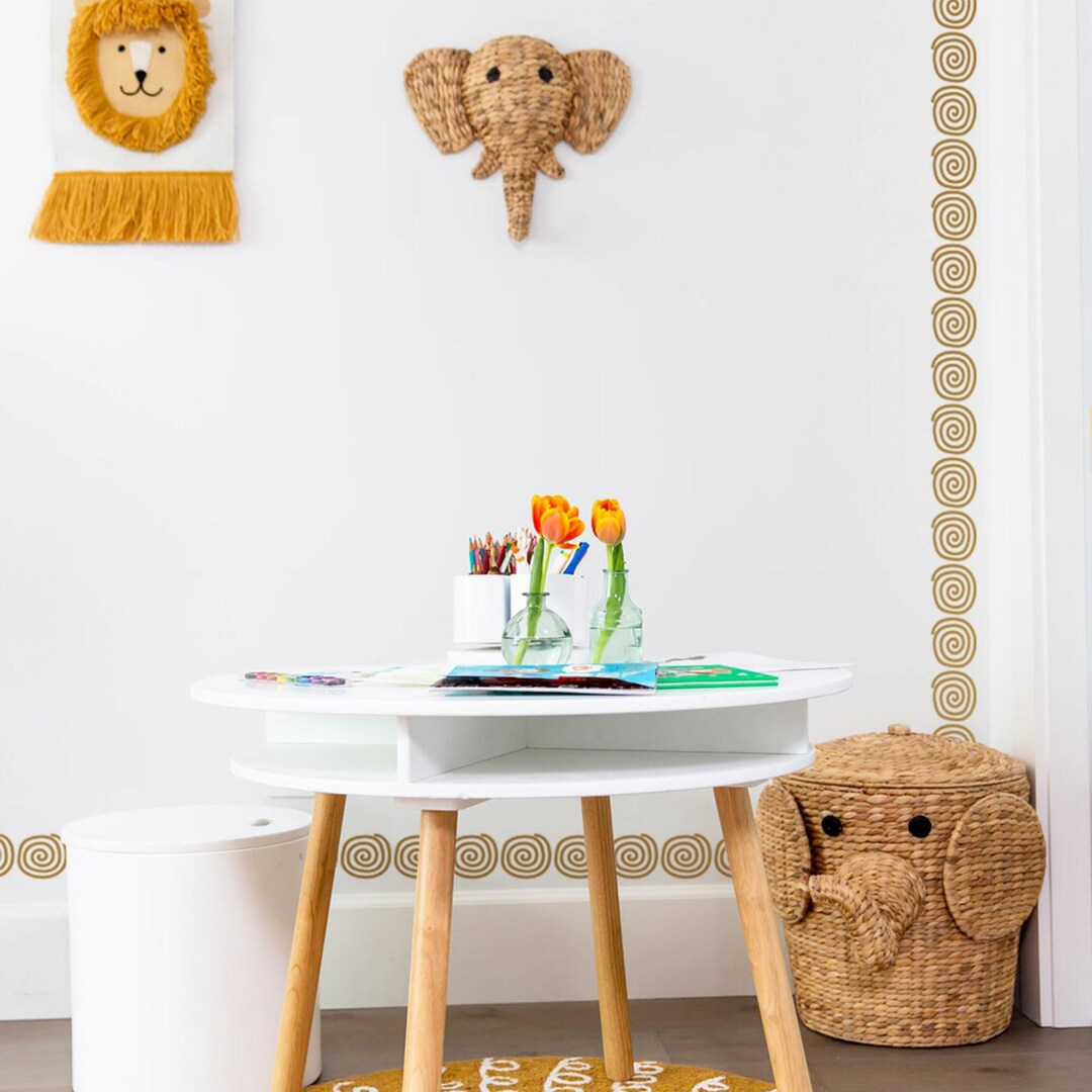 Wallpaper Boarder, Bohemian Pattern Border, Removable Vinyl Wall Decal ...