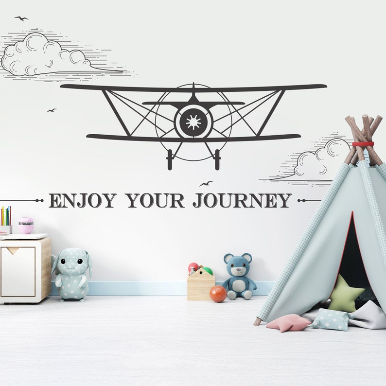 Airplane Wall Decals Vintage Airplane Wall Art Airplane - Etsy