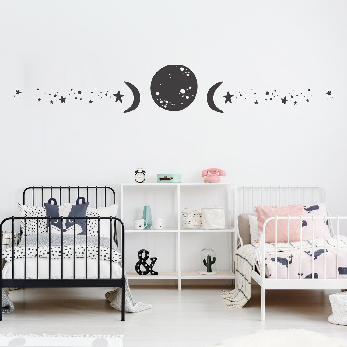 Moon Phases Wall Decals Star Decals Moon Phases Decor | Etsy