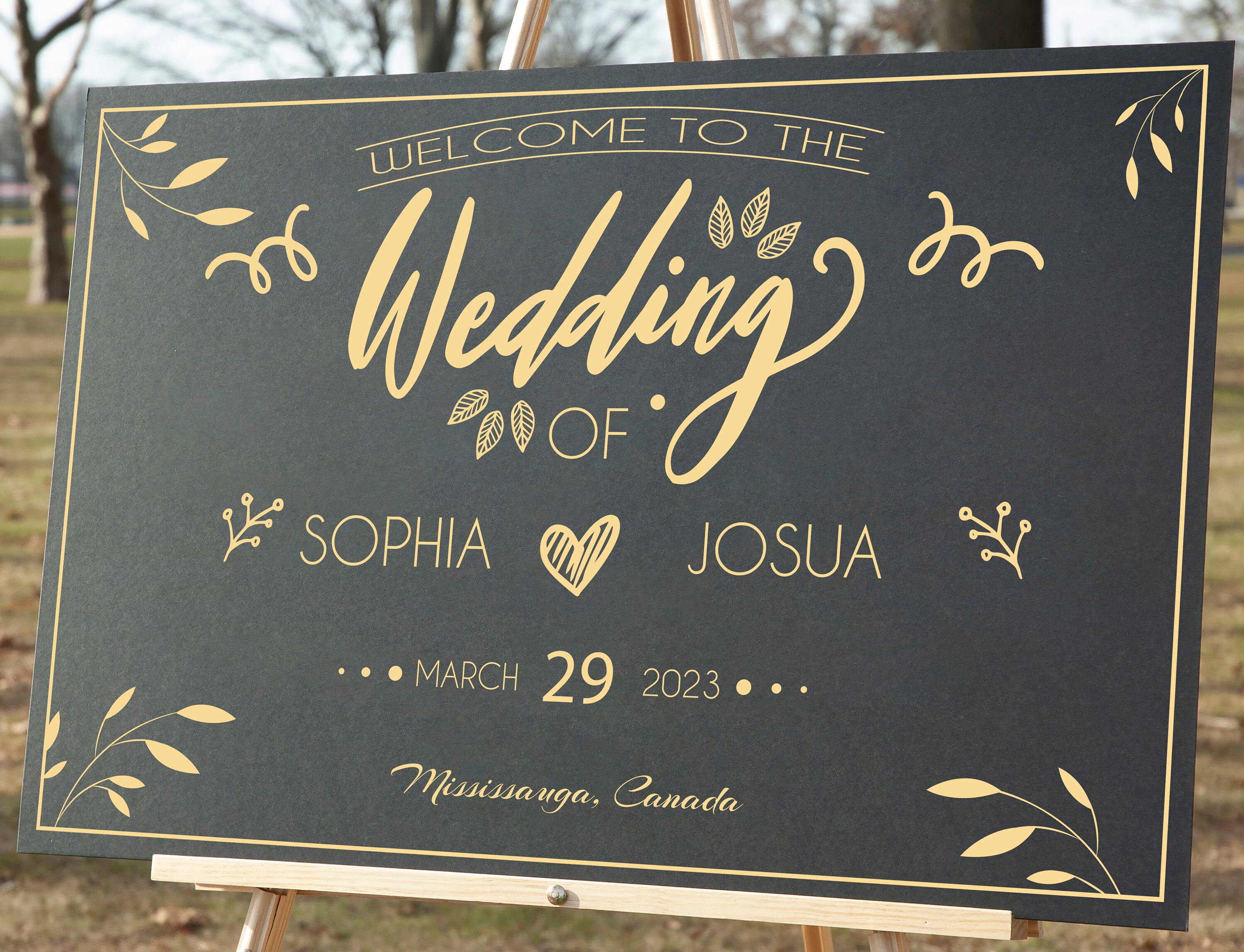 Wedding Day Welcome Sign Events Welcome Signage and Decorations Custom ...