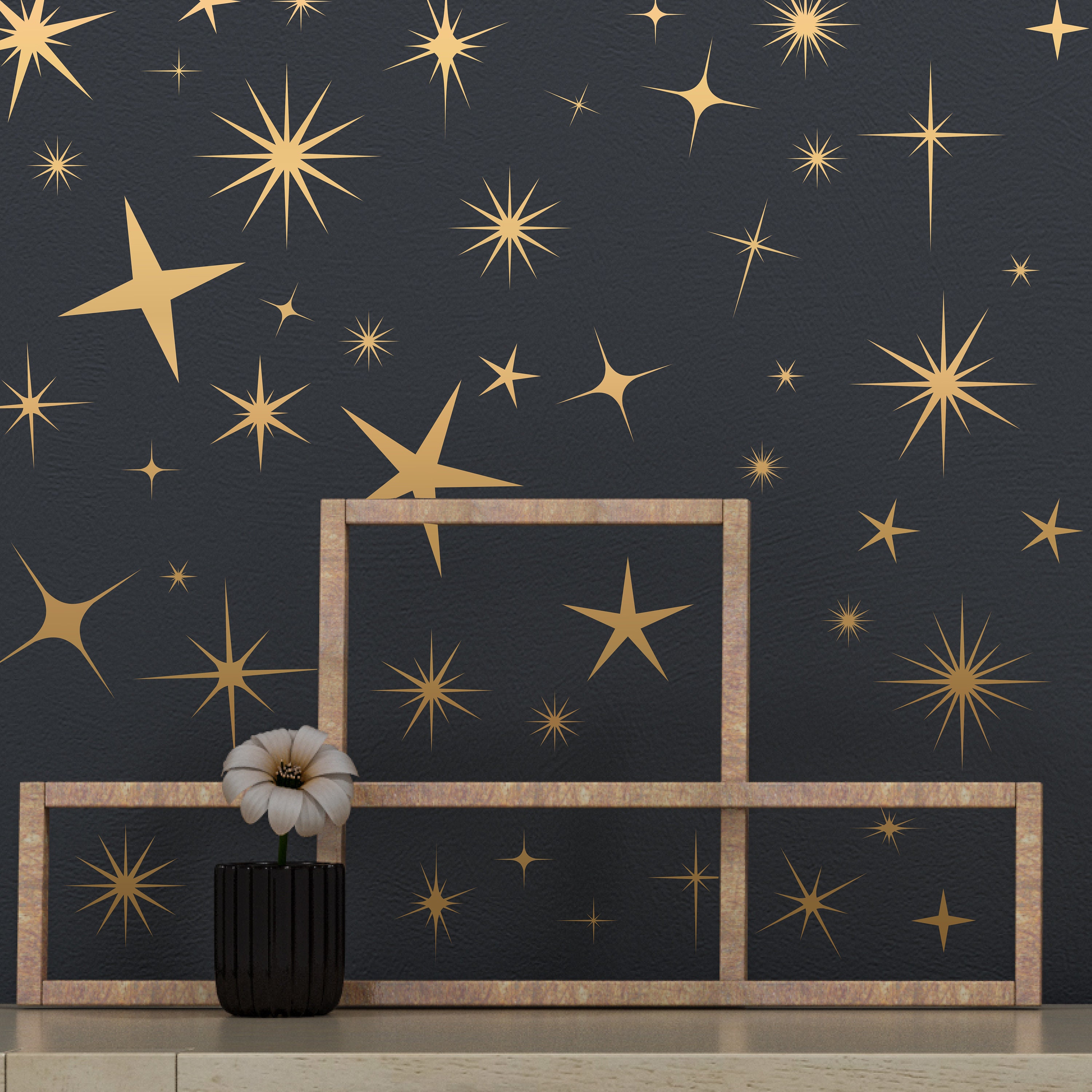 Stars Wall Decals Gold Silver or Black Wall Decals Star - Etsy
