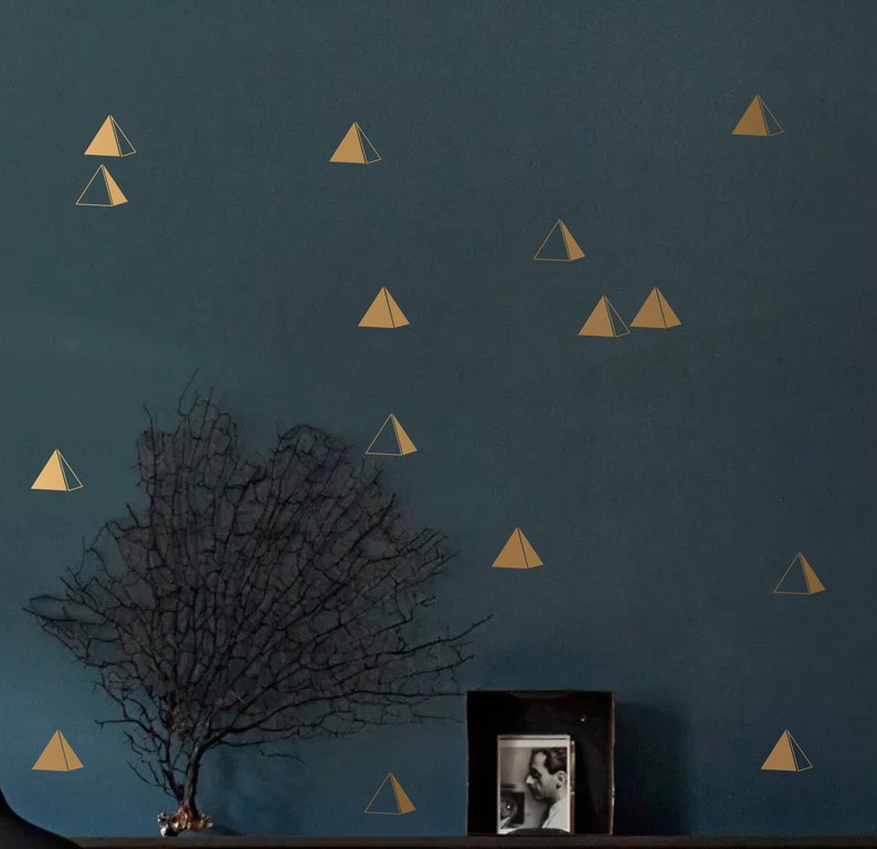 Pyramid Wall Decals Geometric Wall Decal Set Vinyl Wall | Etsy