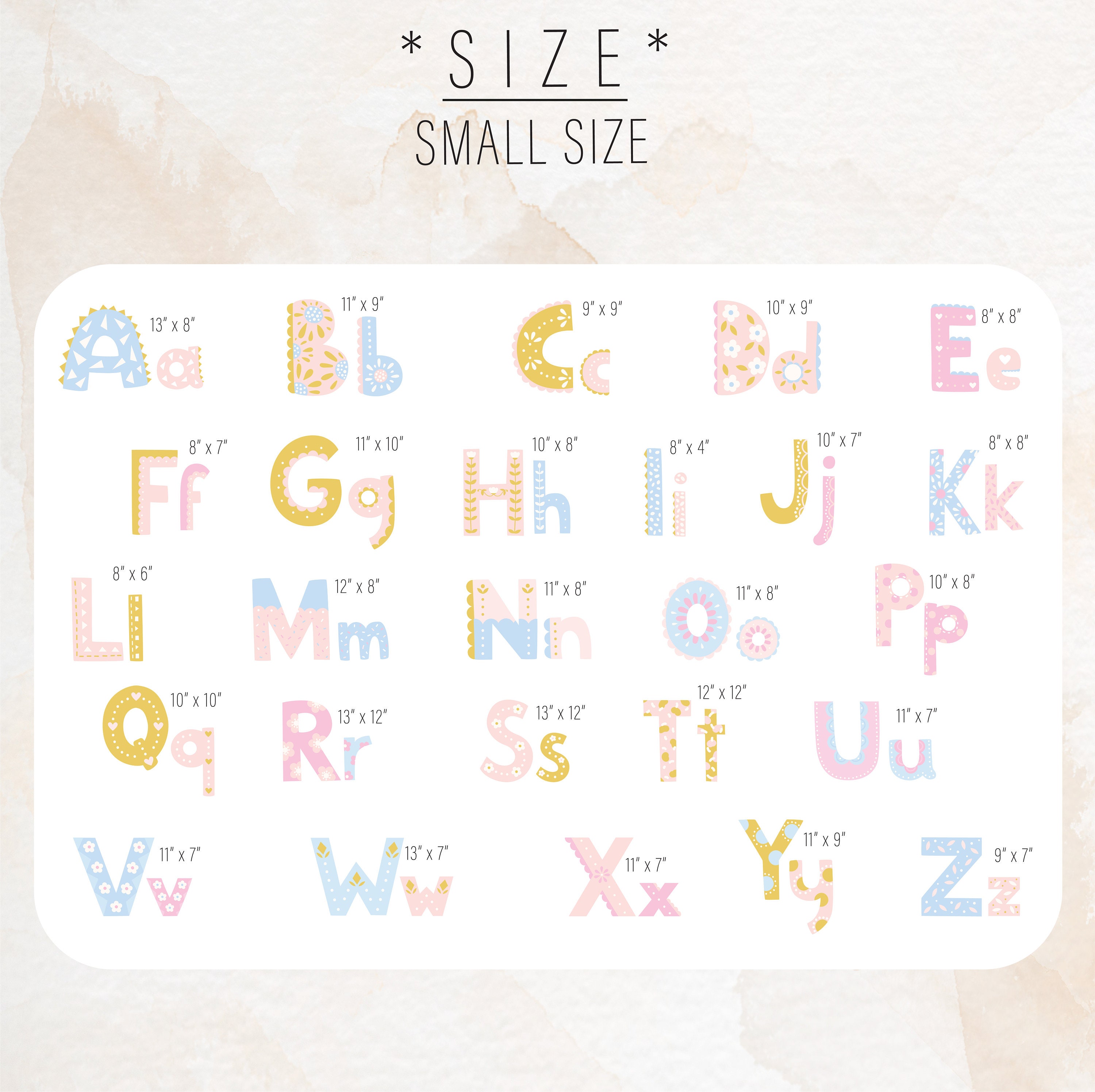 Cute Alphabet Wall Decals, Educational Stickers for Playful Wall ...