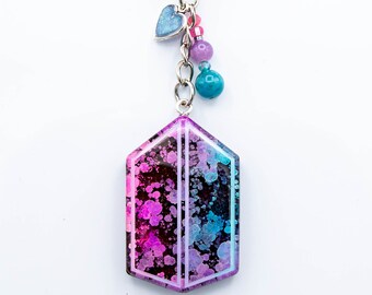 BTS Army Symbol Keychain Flowers Glitters Ink Drop Effect Kpop Fan ...