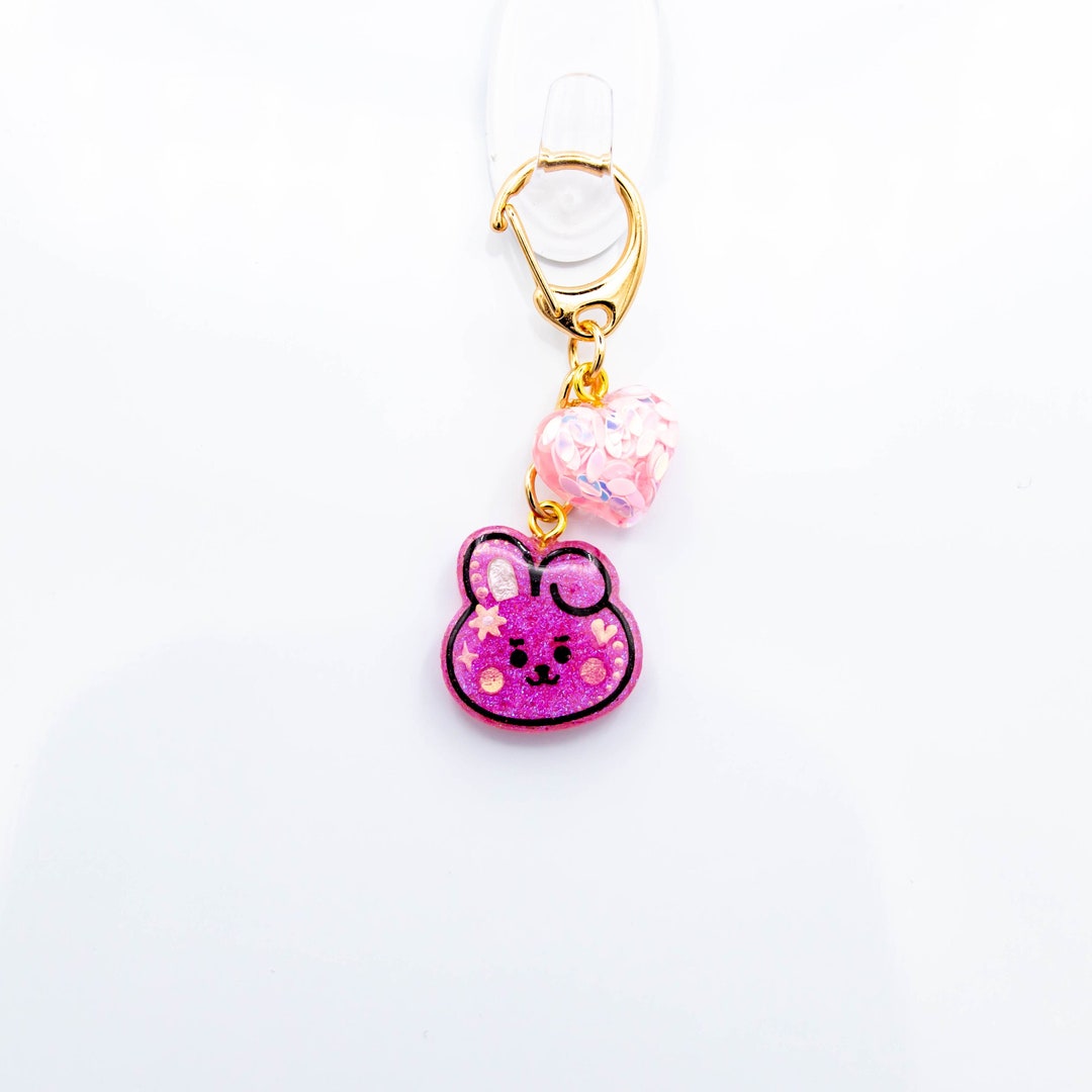 Cute Kpop Buddy Keychain - Cute Adorable Baby BT21 Bunny Cooky - Hand ...