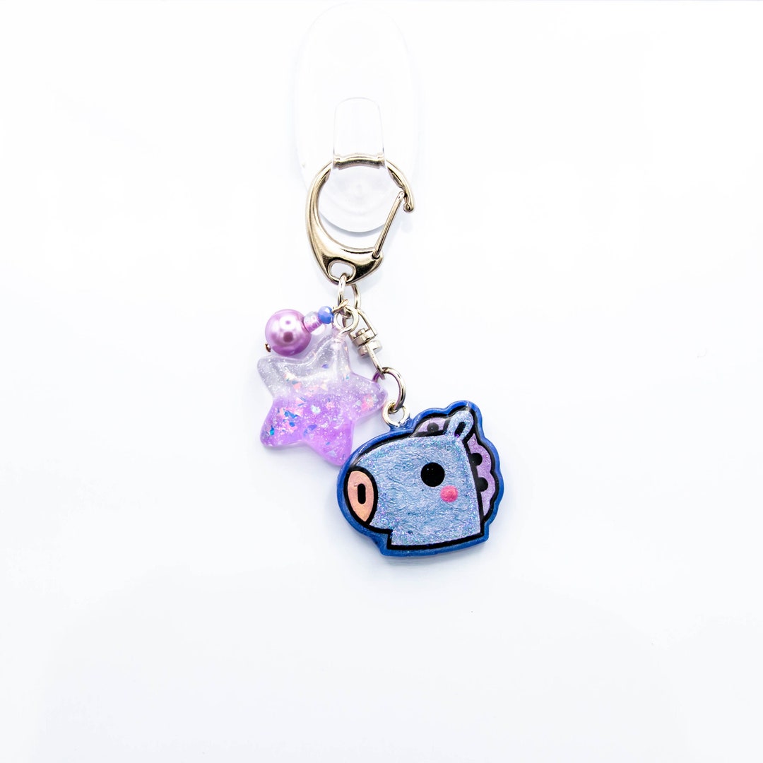 Soft Sparkle Kpop Buddy Keychain - Adorable Sweet Baby BT21 Horse Mang ...